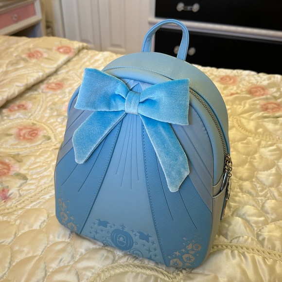 Loungefly | Bags | Disney Cinderella Blue Velvet Loungefly | Poshmark